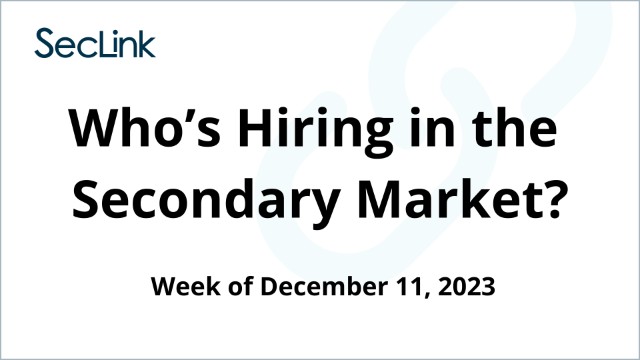 Secondary Jobs of the Week | SecondaryLink