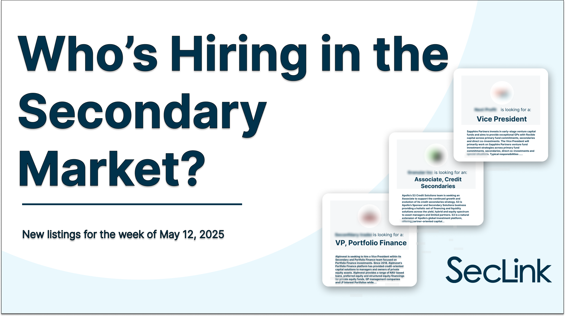 Secondary Jobs of the Week | SecondaryLink